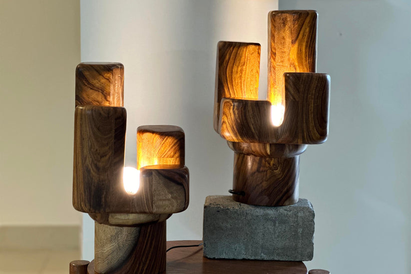 High-Low Sculptural Lamp – HALFDOT